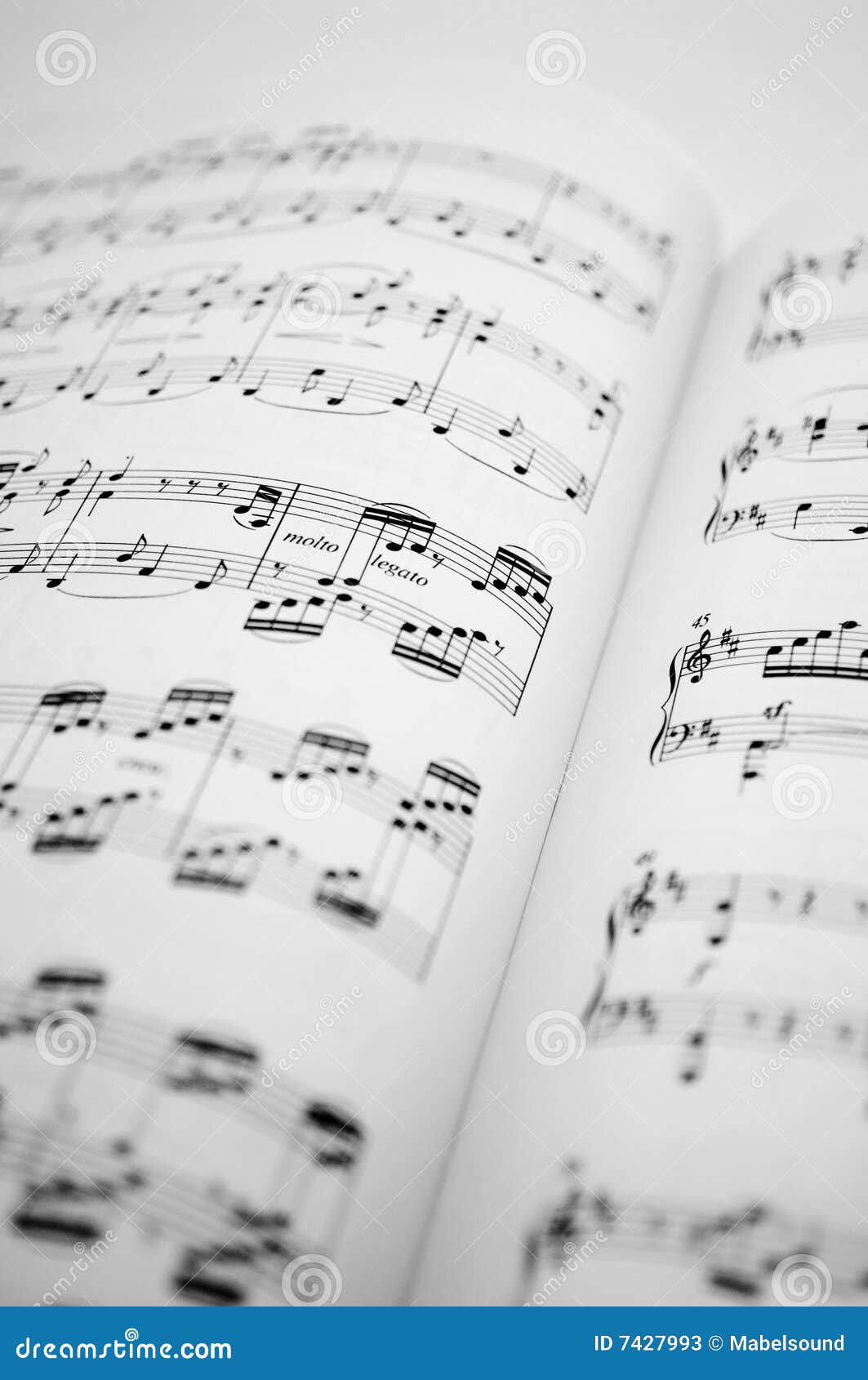 Sheet music 4 stock image. Image of sheet, instrument - 7427993