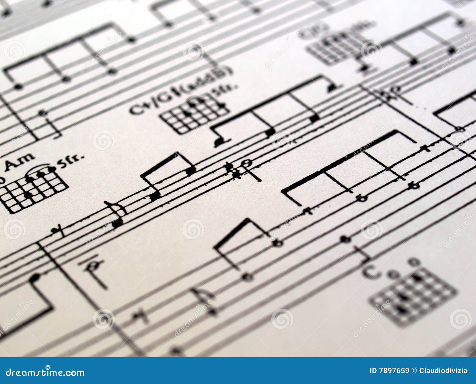 Sheet music stock image. Image of guitar, page, score - 7897659