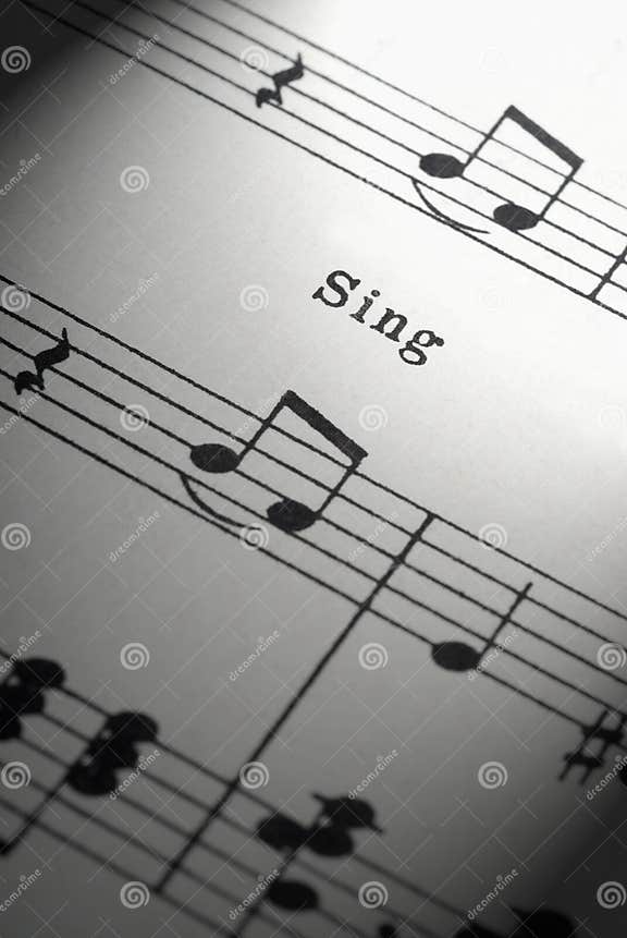 Sheet music stock photo. Image of notes, written, close - 9215284