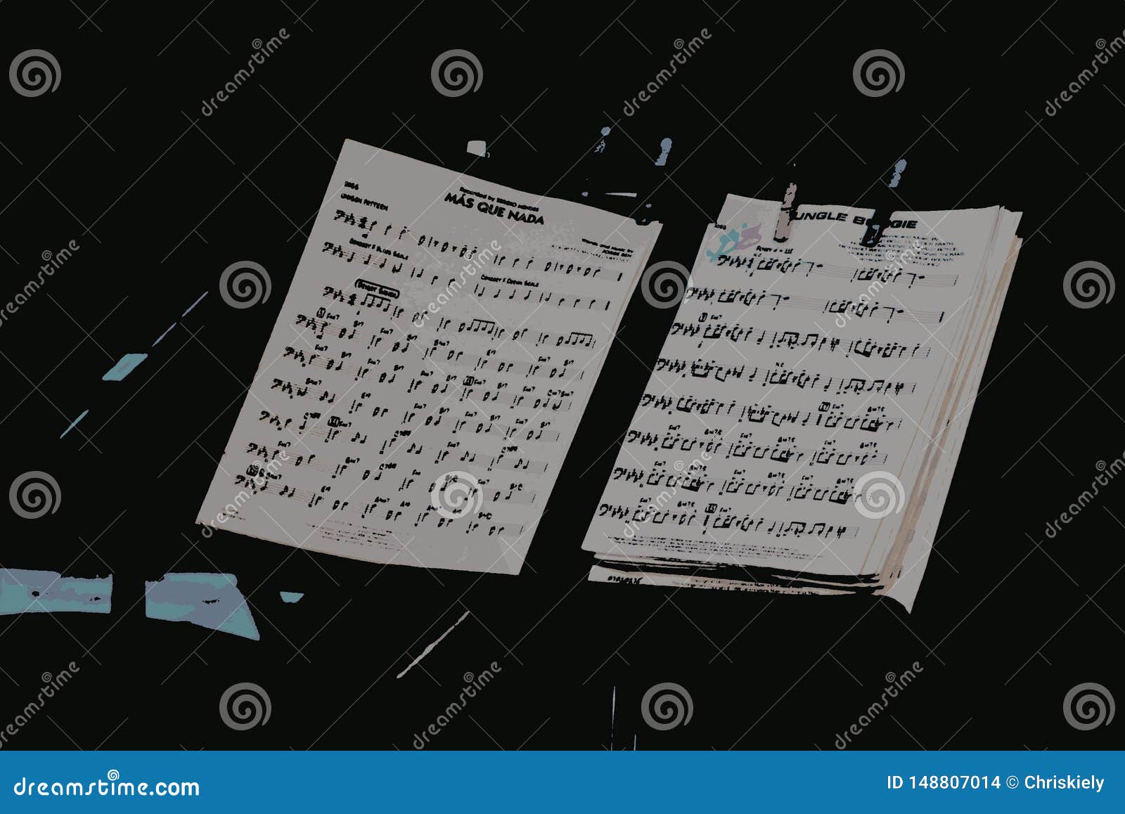 Sheet Music in the Band editorial stock image. Image of drummer - 148807014