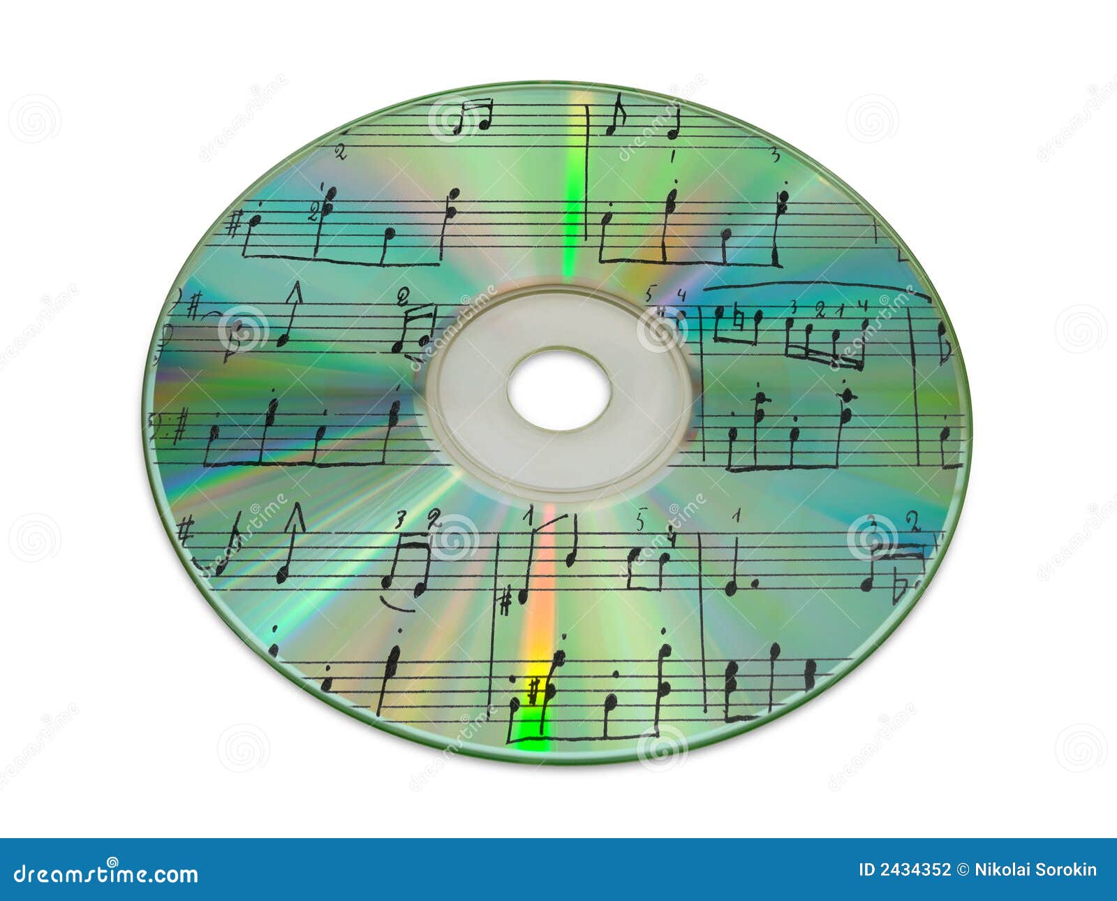 Sheet Music on Compact Disk Stock Photo - Image of player, computer ...