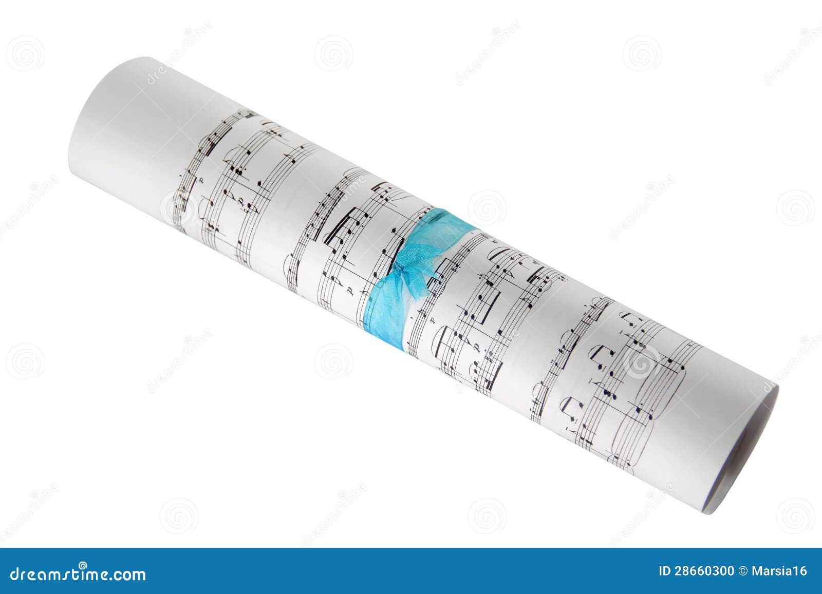 Sheet music curled stock photo. Image of isolated, flat - 28660300