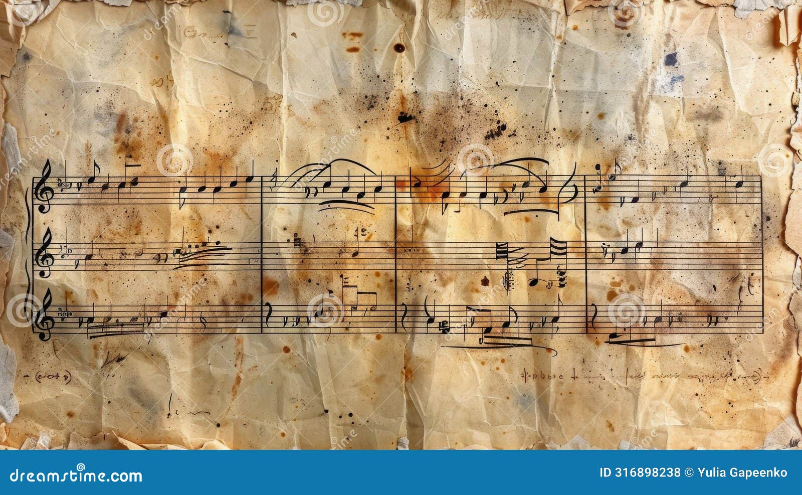 Sheet Music with Notes stock photo. Image of studying - 316898238