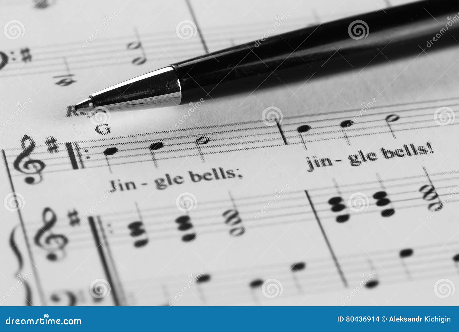 Sheet Music with a Number of Accessories Stock Photo - Image of page ...