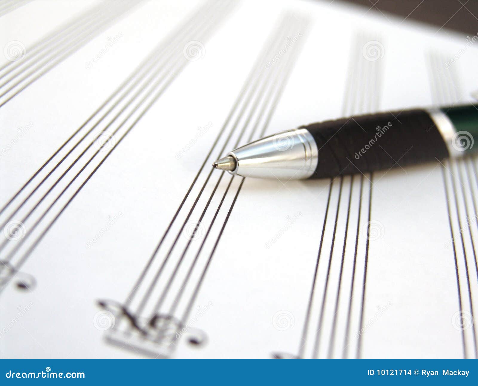 Sheet music with pen stock photo. Image of creativity - 10121714