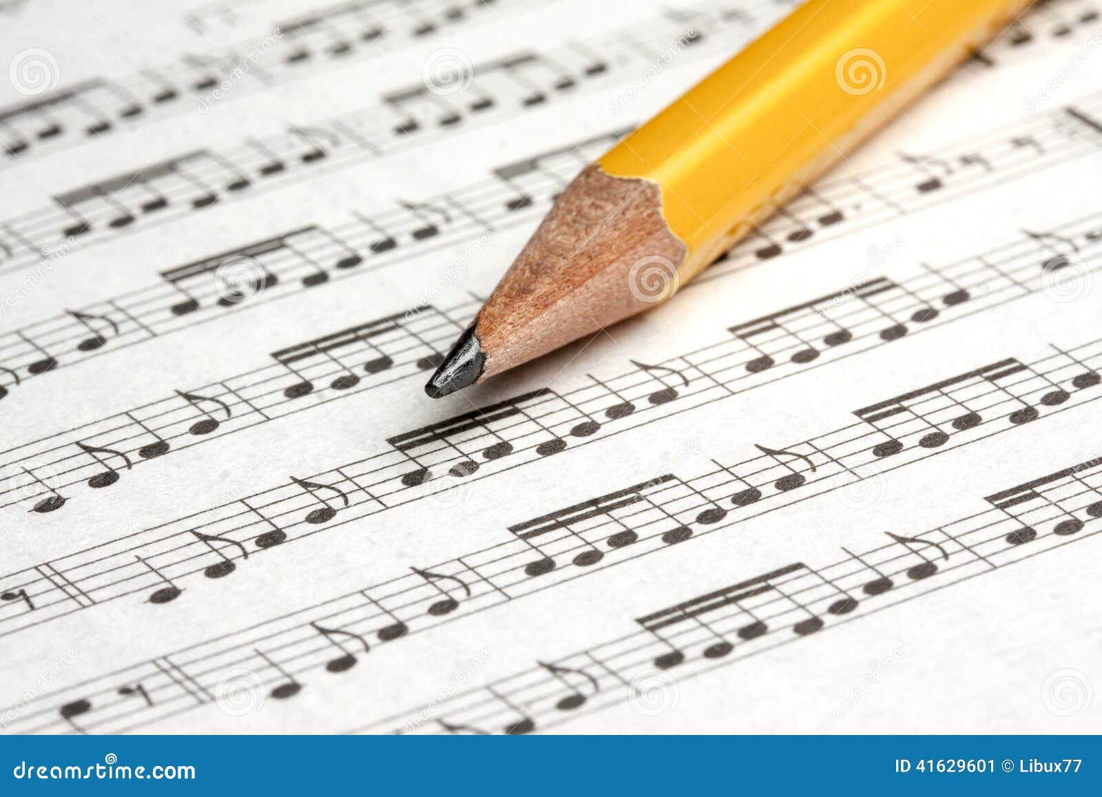 Sheet Music Pencil Notes Closeup Stock Image - Image of compose ...