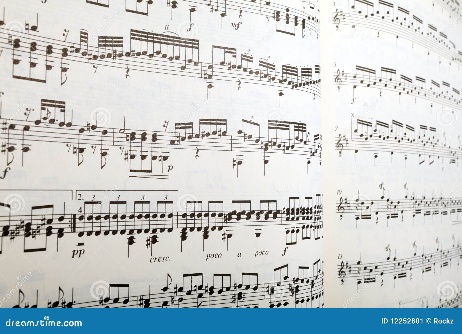 Sheet music in perspective stock image. Image of vintage - 12252801