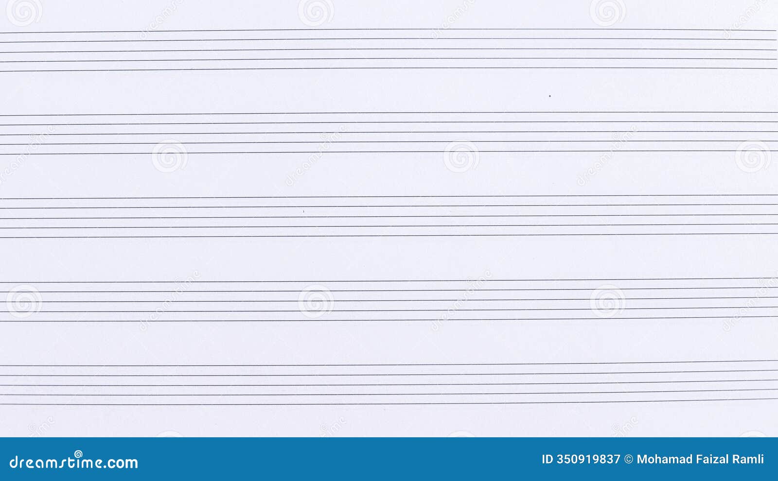 Sheet of Musical Notebook in a Line for Writing Notes Stock Image ...