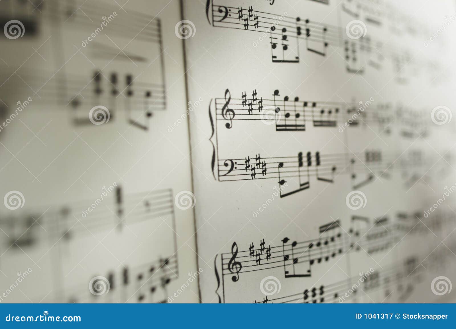 Sheet of musical notes stock image. Image of notation - 1041317