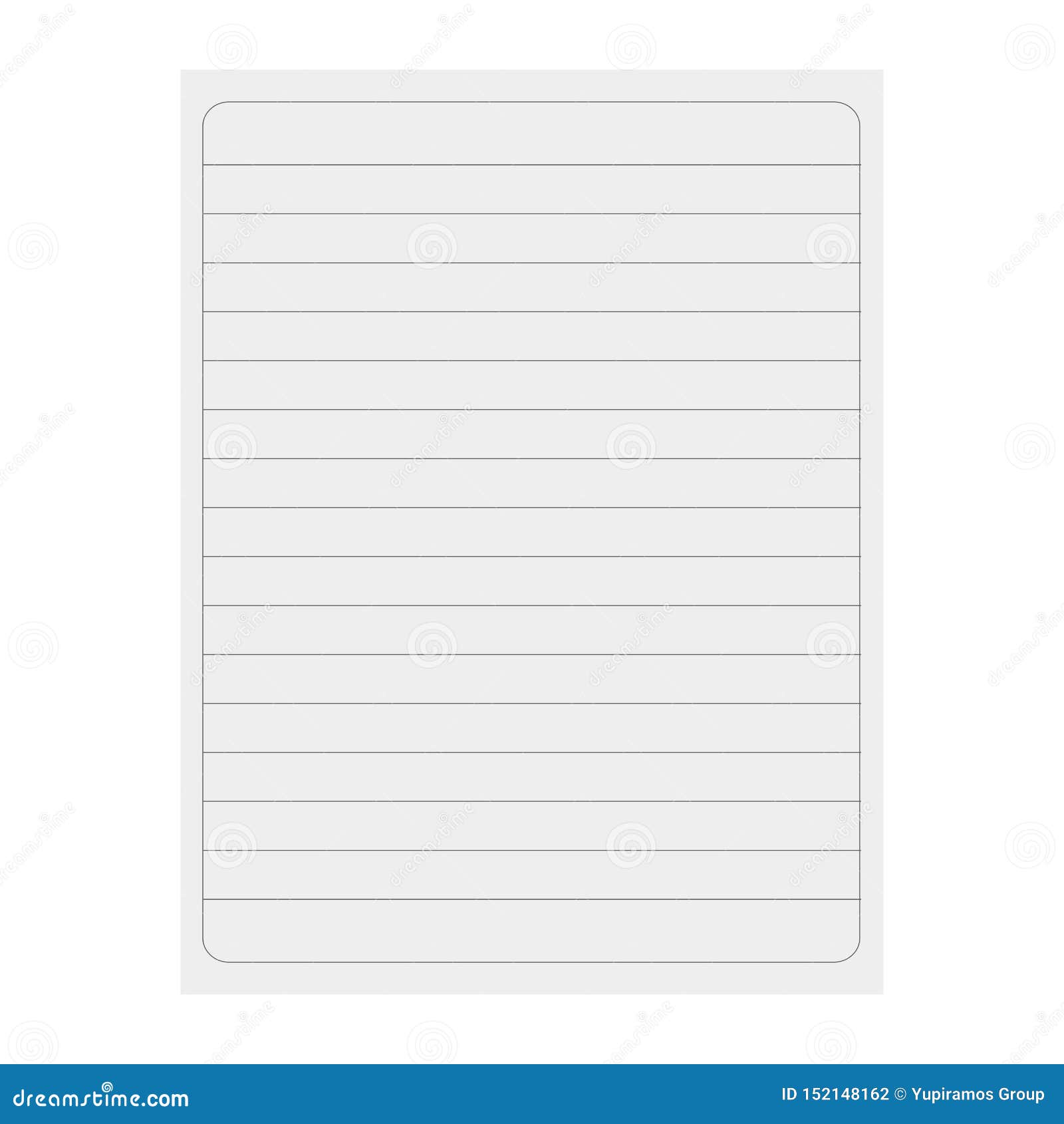 Sheet of Notebook Paper Icon Stock Vector - Illustration of book, paper ...