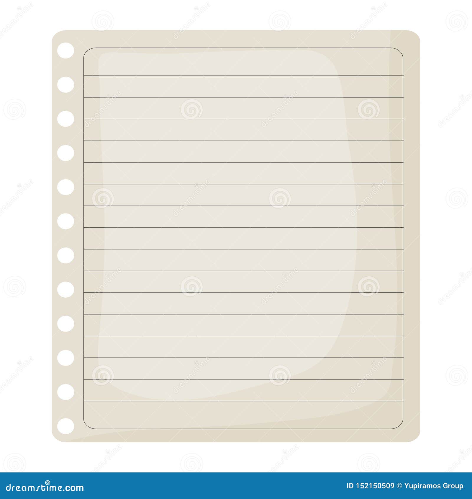 Sheet of Notebook Paper Icon Stock Vector - Illustration of business ...