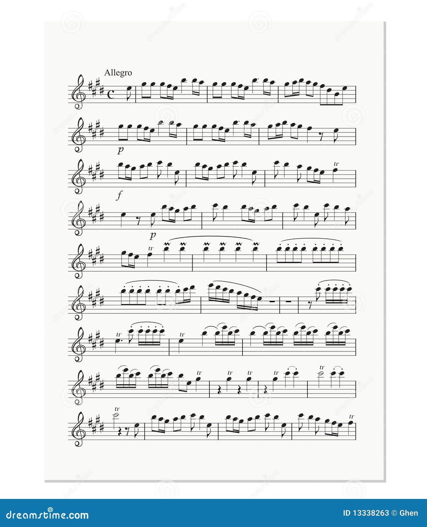 Sheet of notes stock vector. Illustration of elements - 13338263