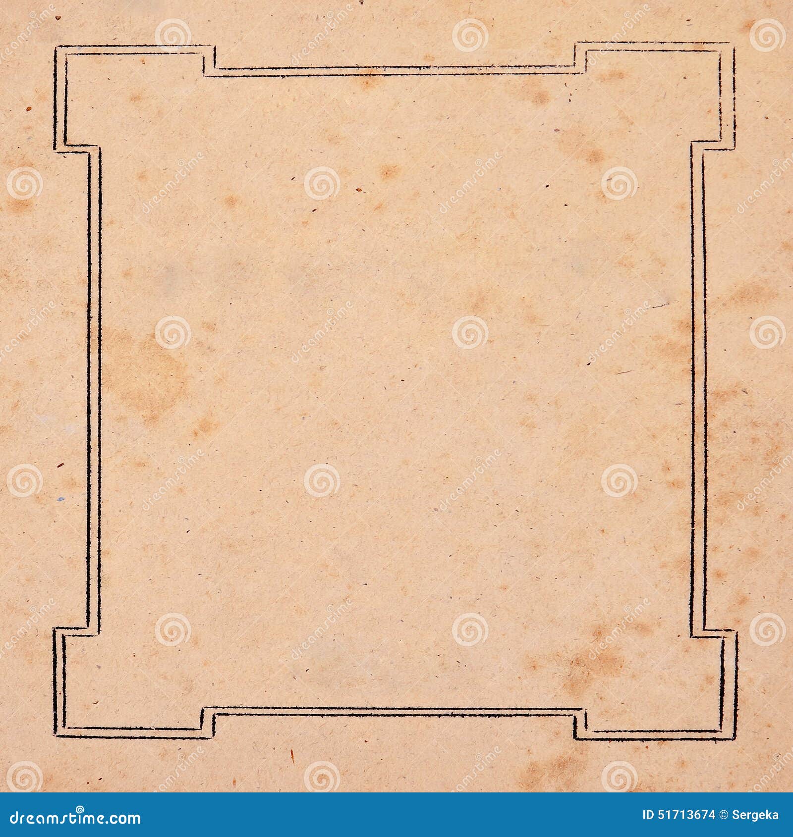 Sheet of old paper stock photo. Image of flat, square - 51713674