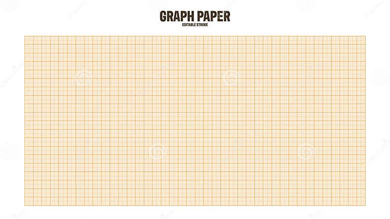 Sheet of Orange Graph Paper with Grid. Millimeter Paper Texture ...