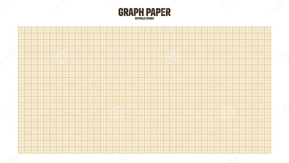 Sheet of Orange Graph Paper with Grid. Millimeter Paper Texture ...