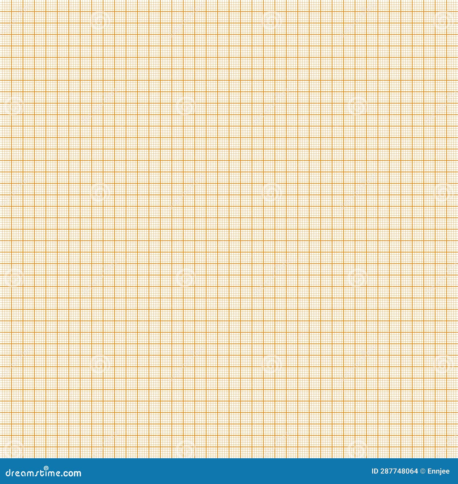 Sheet of Orange Graph Paper with Grid. Millimeter Paper Texture ...