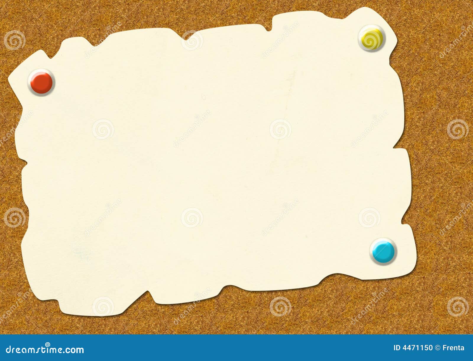 Sheet of a Paper, Attached To a Board Stock Illustration - Illustration ...
