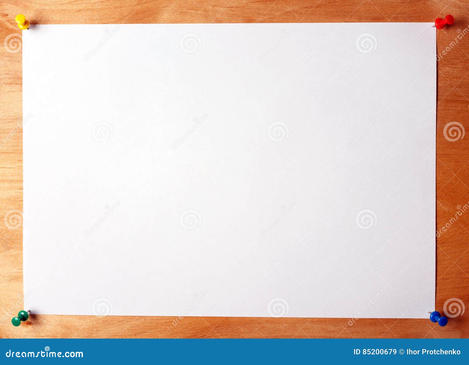 Sheet of Paper Attached To Wooden Board Stock Image - Image of ...