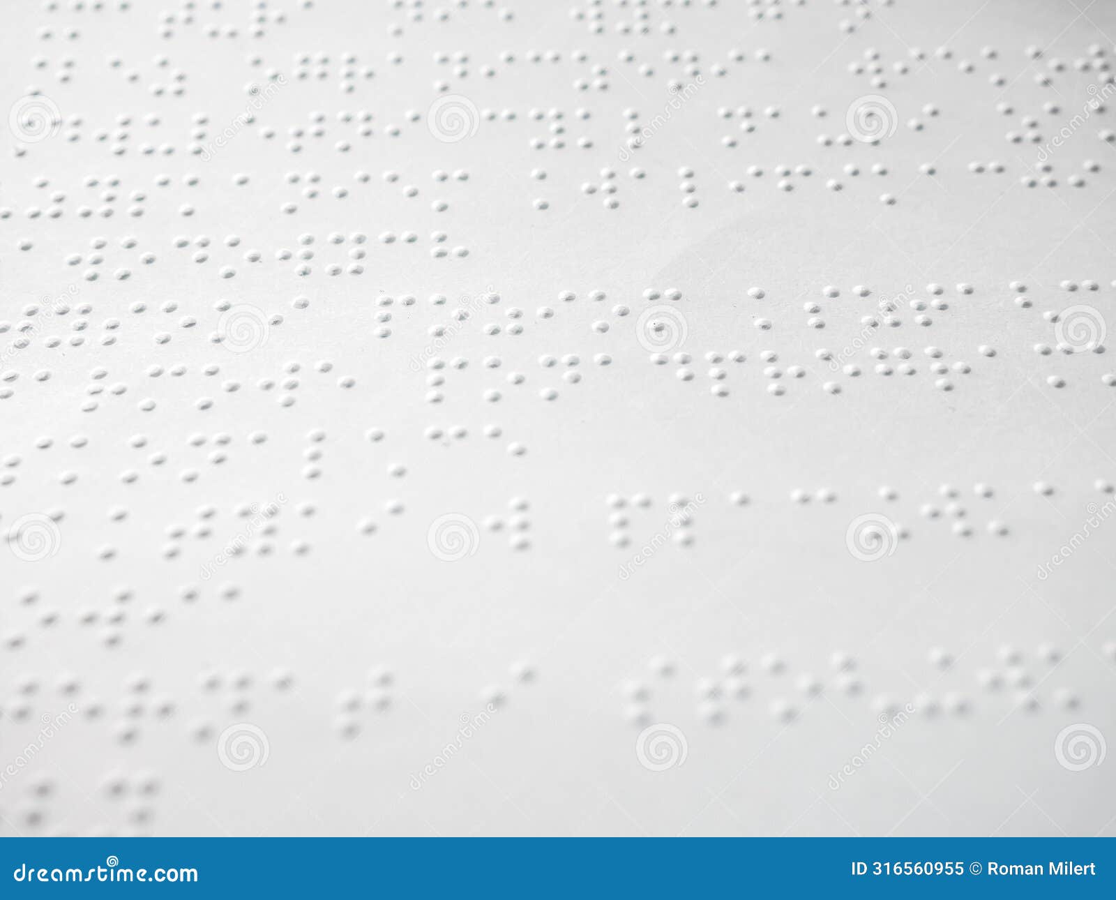 Sheet of Paper with Braille Text Stock Image - Image of characters ...