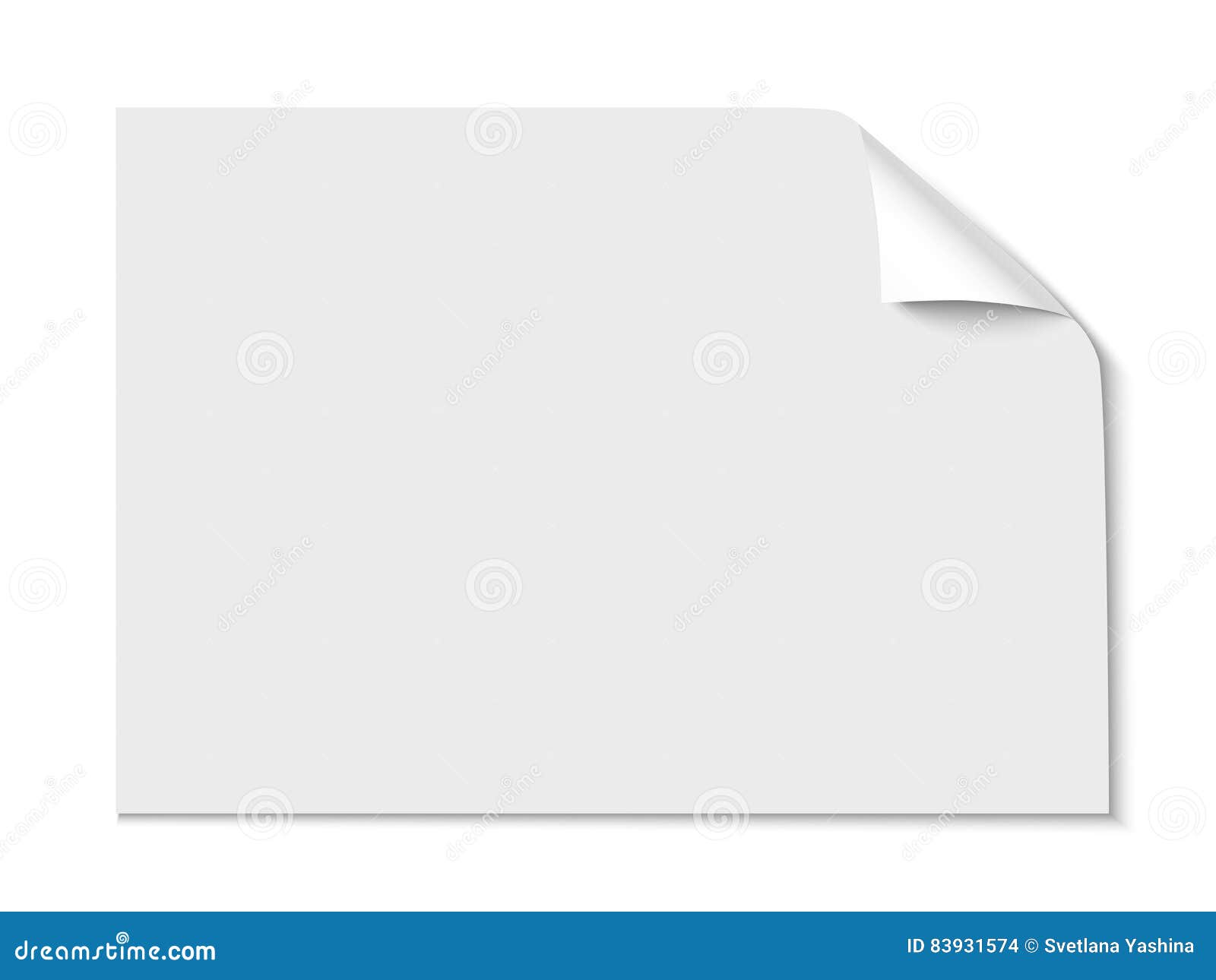 Horizontal Sheet Of Paper. Cartoon Vector | CartoonDealer.com #22807487