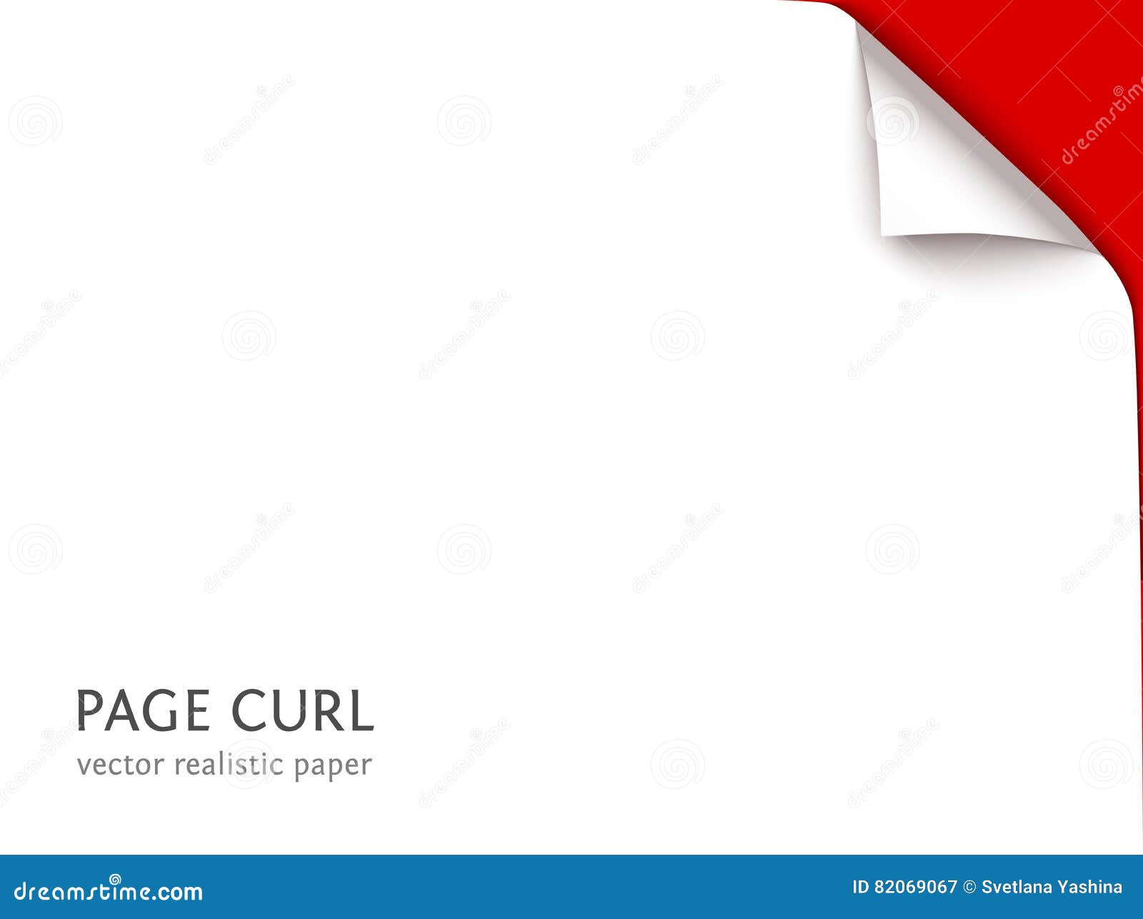 Sheet of Paper with Curl Corner. Vector Illustration Stock Illustration ...