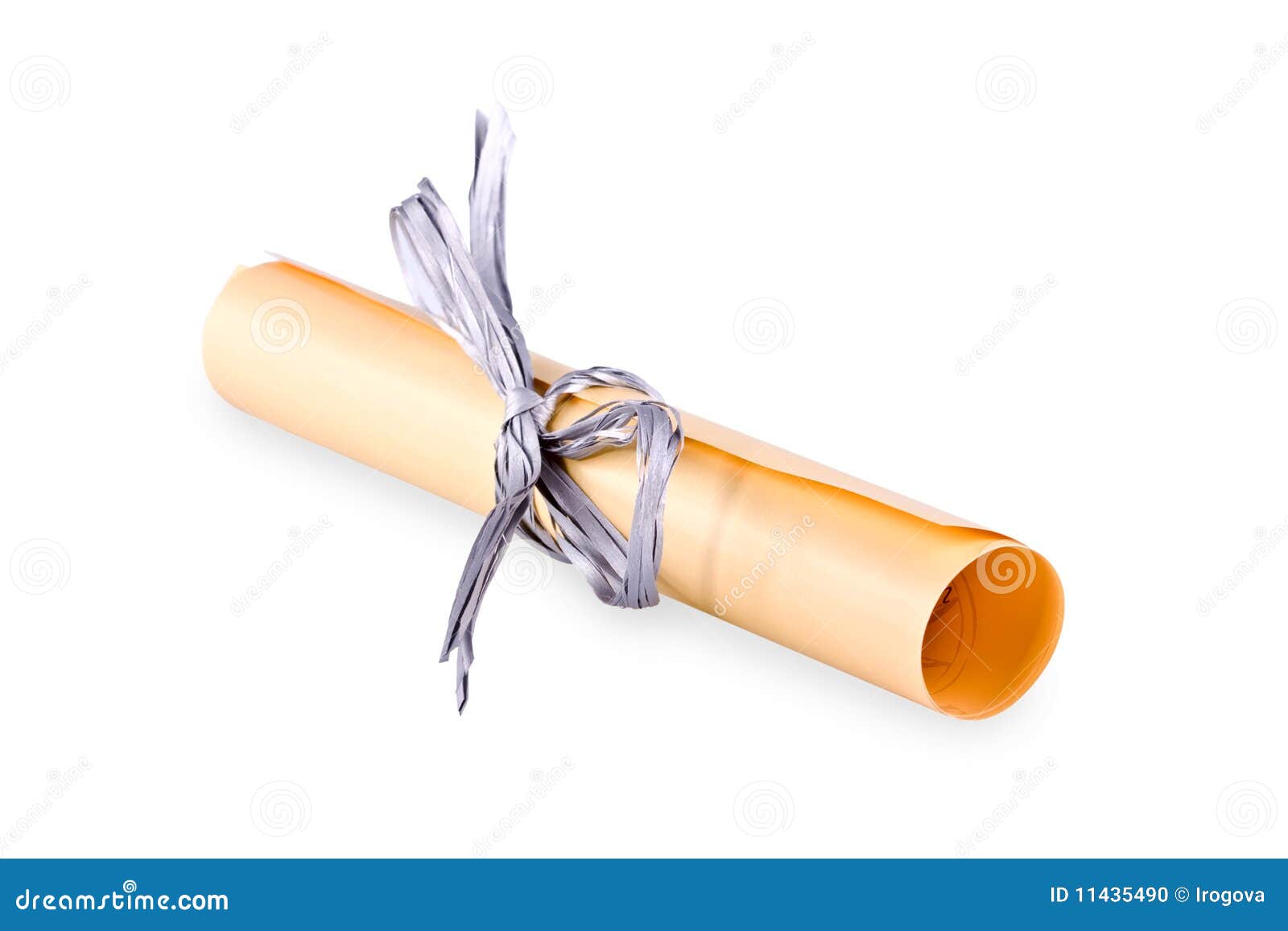 The Sheet of Paper Curtailed into a Tubule Stock Photo - Image of ...