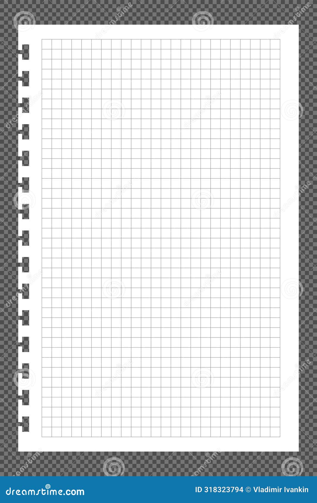 Sheet Paper Empty Style Checkered Background Stock Illustration ...