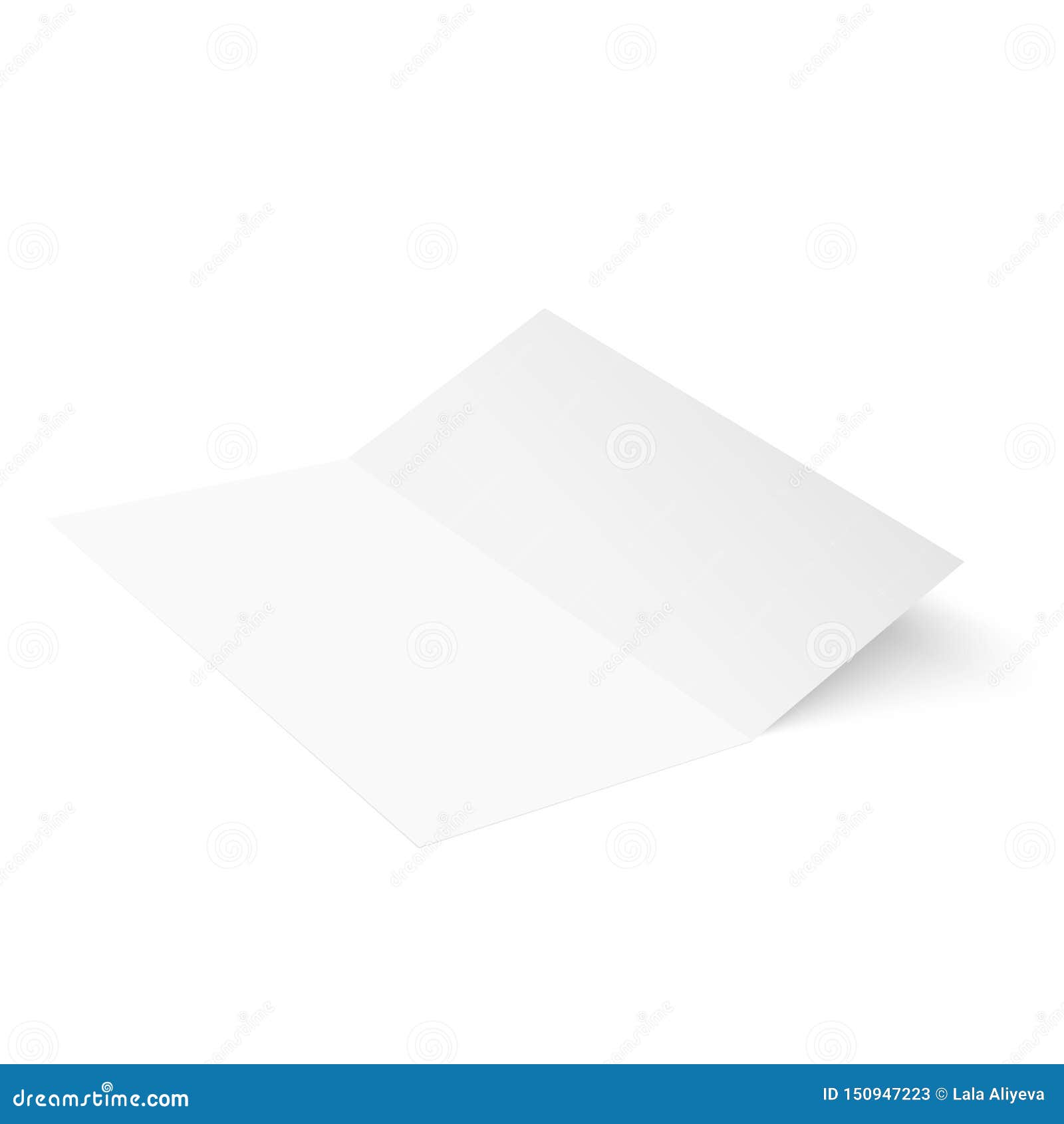 A Sheet of Paper Folded in Half. Vector Stock Vector - Illustration of ...