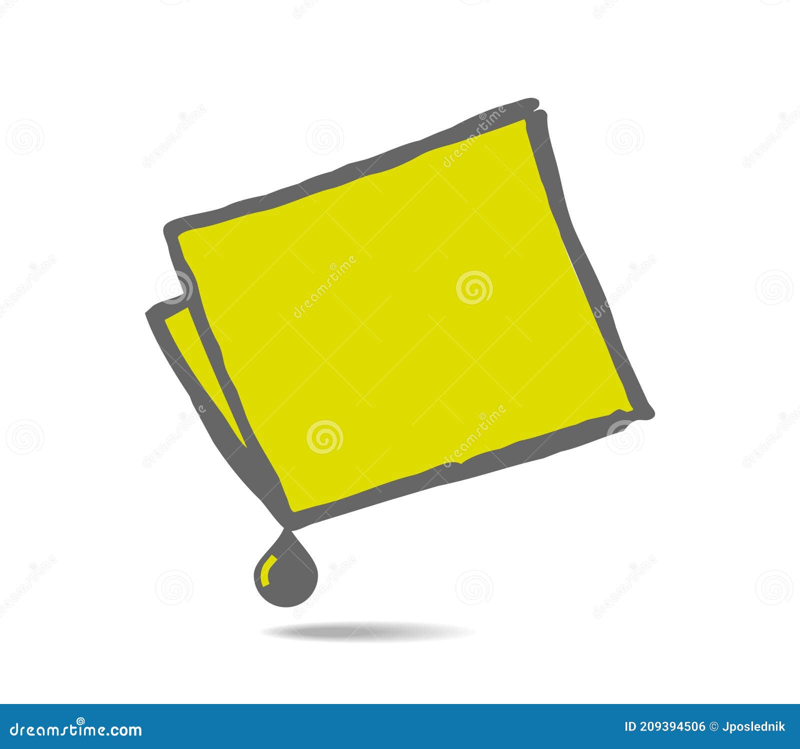 A Sheet of Paper Folded into a Leaflet. Freehand Drawing Stock Vector ...