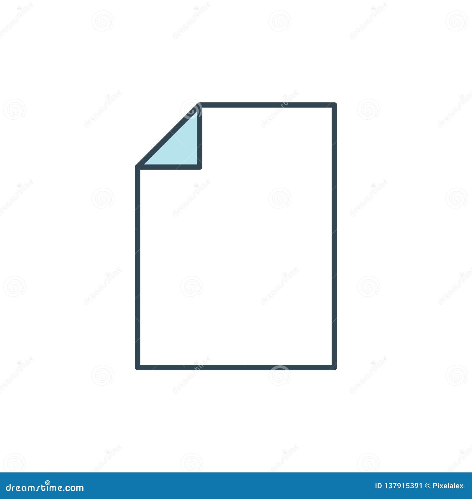 Sheet of paper icon stock vector. Illustration of agreement - 137915391