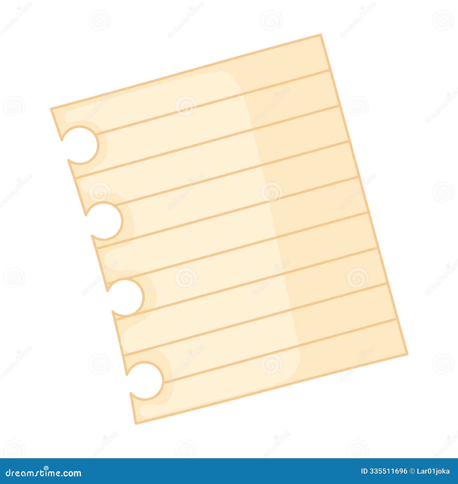 Sheet of Paper Icon School Supply Vector Stock Illustration ...
