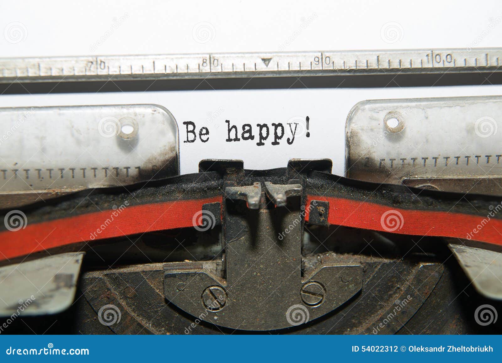 Sheet of Paper with the Inscription in the Typewriter Stock Photo ...