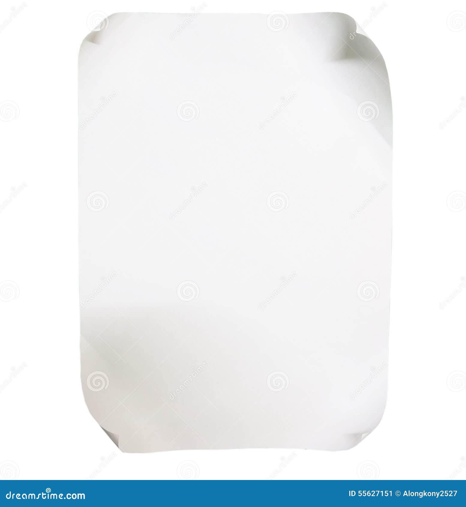 Sheet of Paper Isolated on White. Stock Image - Image of modeling ...