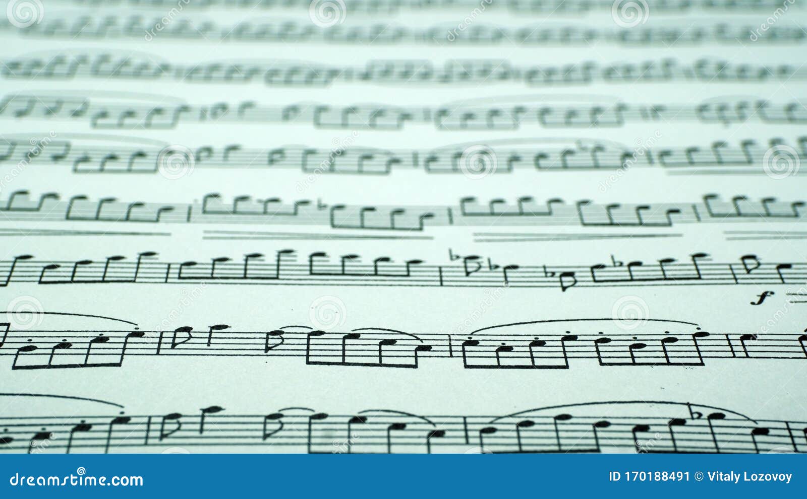 A Sheet of Paper with Musical Notes Stock Image - Image of element ...