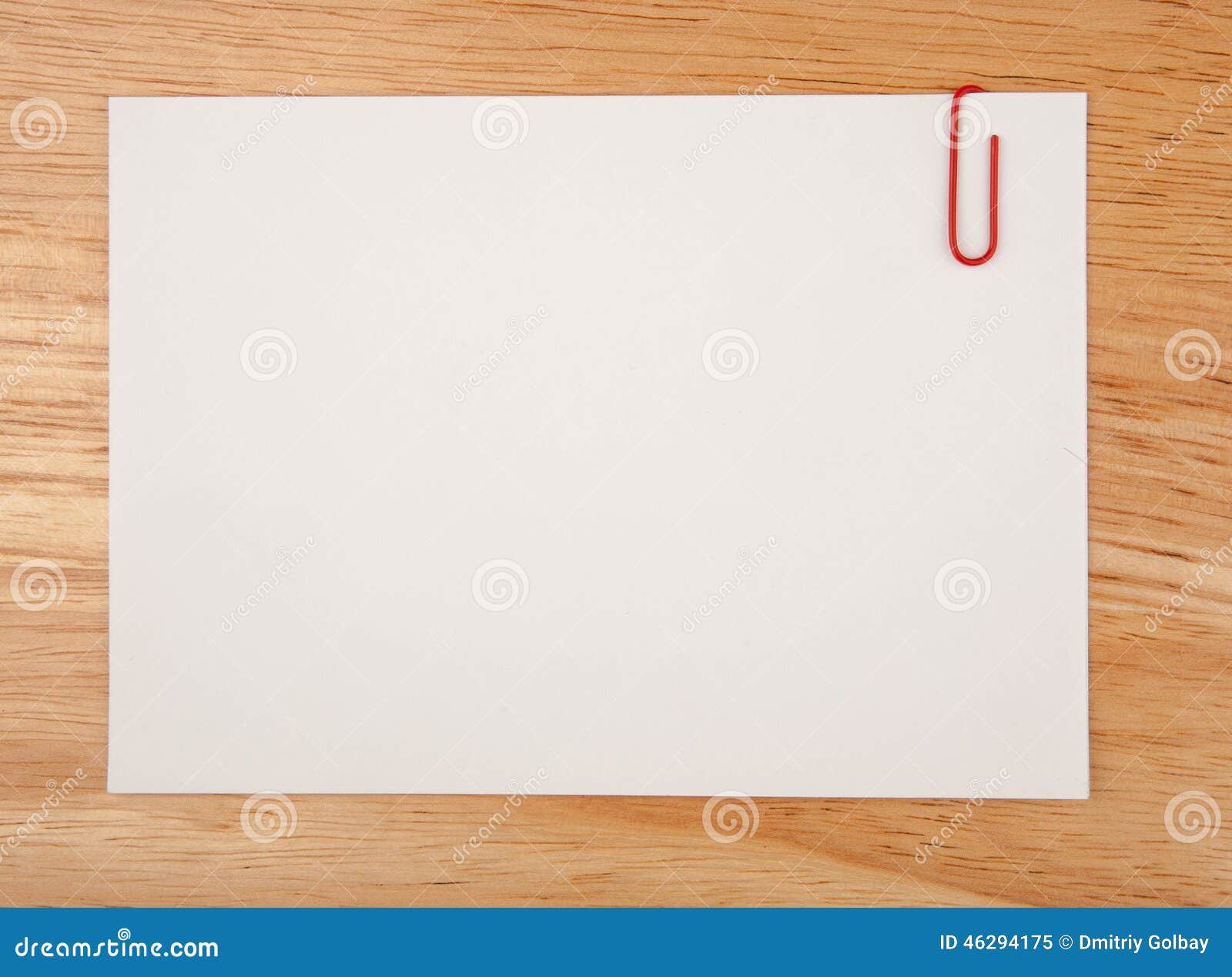 Sheet of Paper for Notes and Clip Stock Image - Image of notes ...