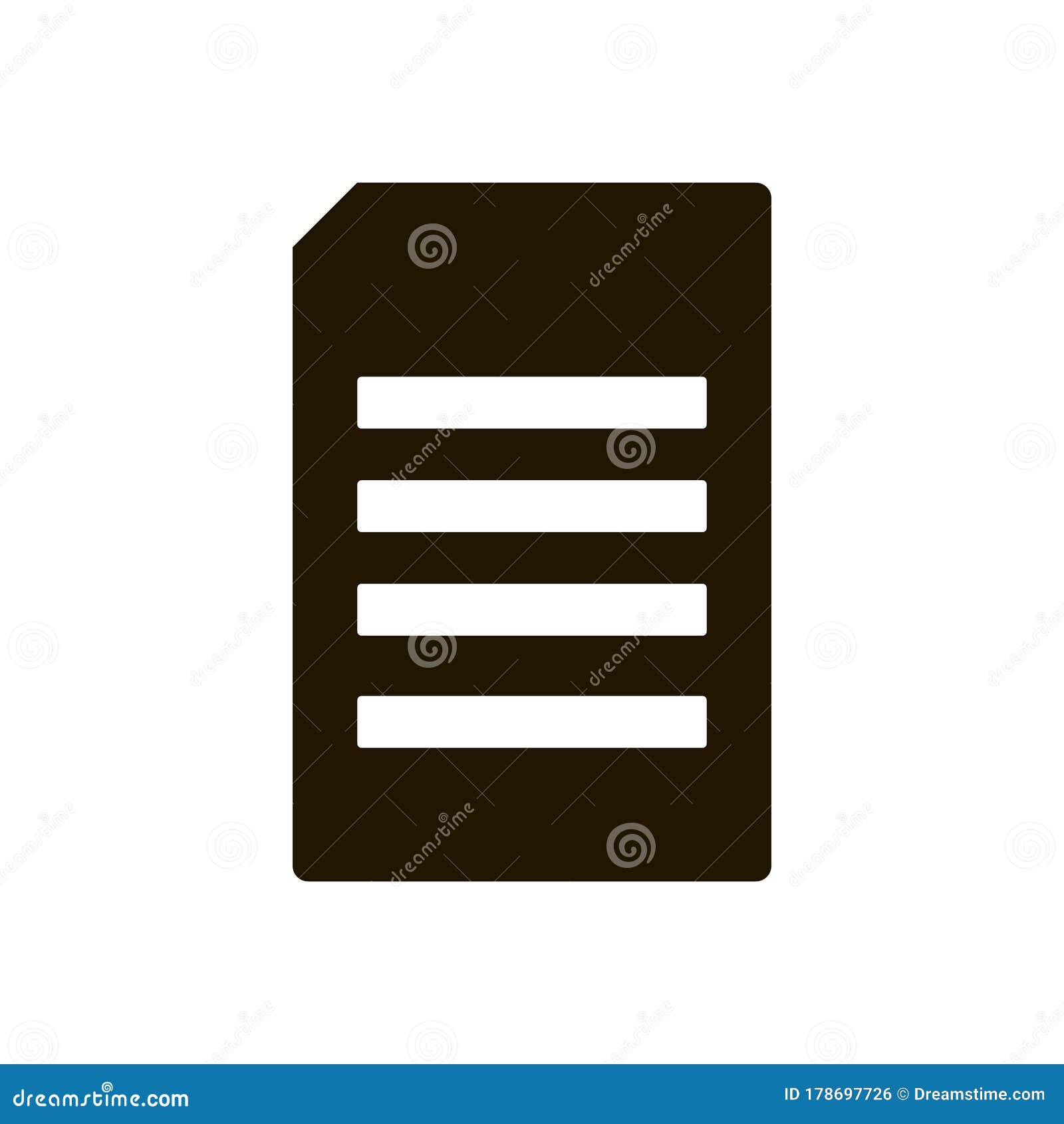 Sheet of Paper with Notes Icon on White Background. Trendy Flat Style ...