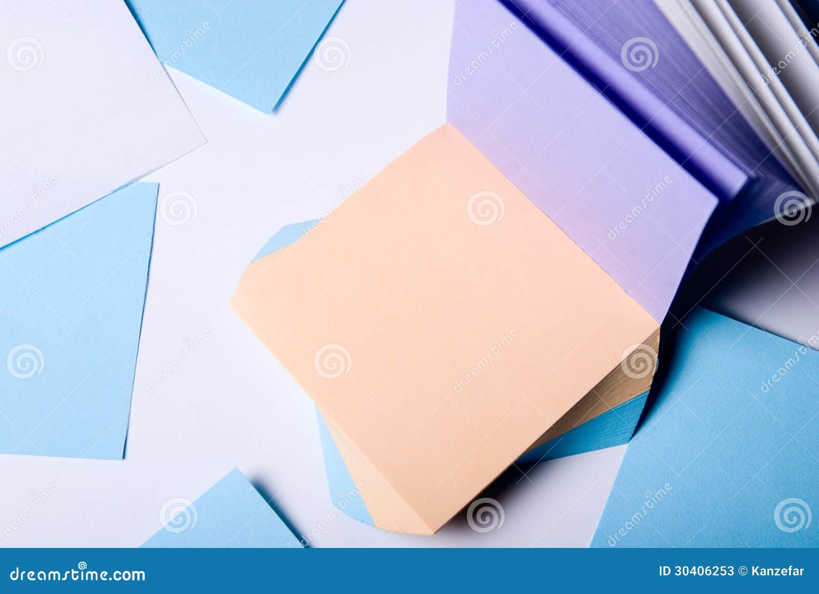 Sheet of Paper for Notes. Stack Stock Image - Image of object, closeup ...