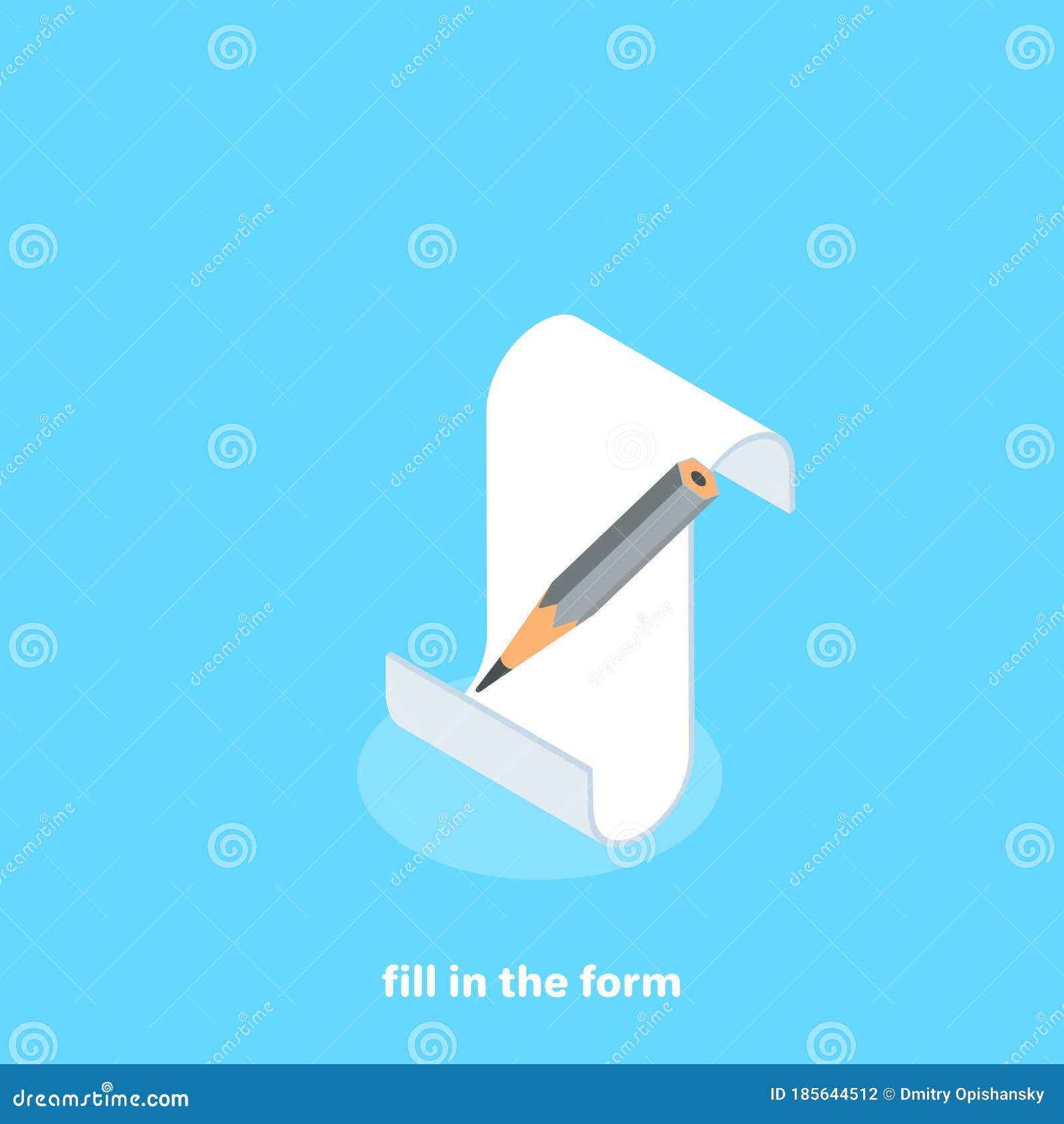 Fill in the form stock vector. Illustration of education - 185644512