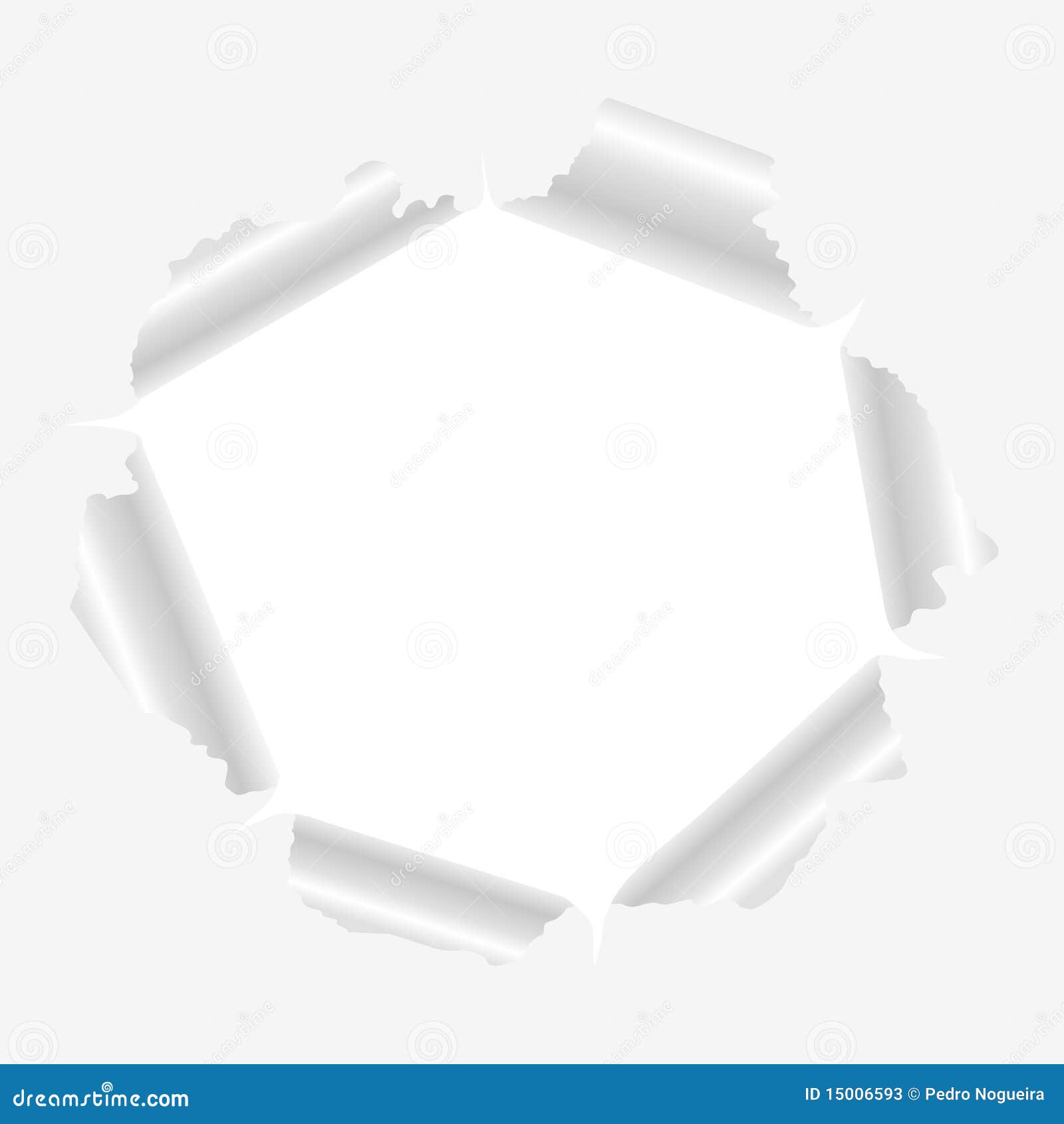 Sheet of Paper Ripped on Center Stock Vector - Illustration of spoil ...