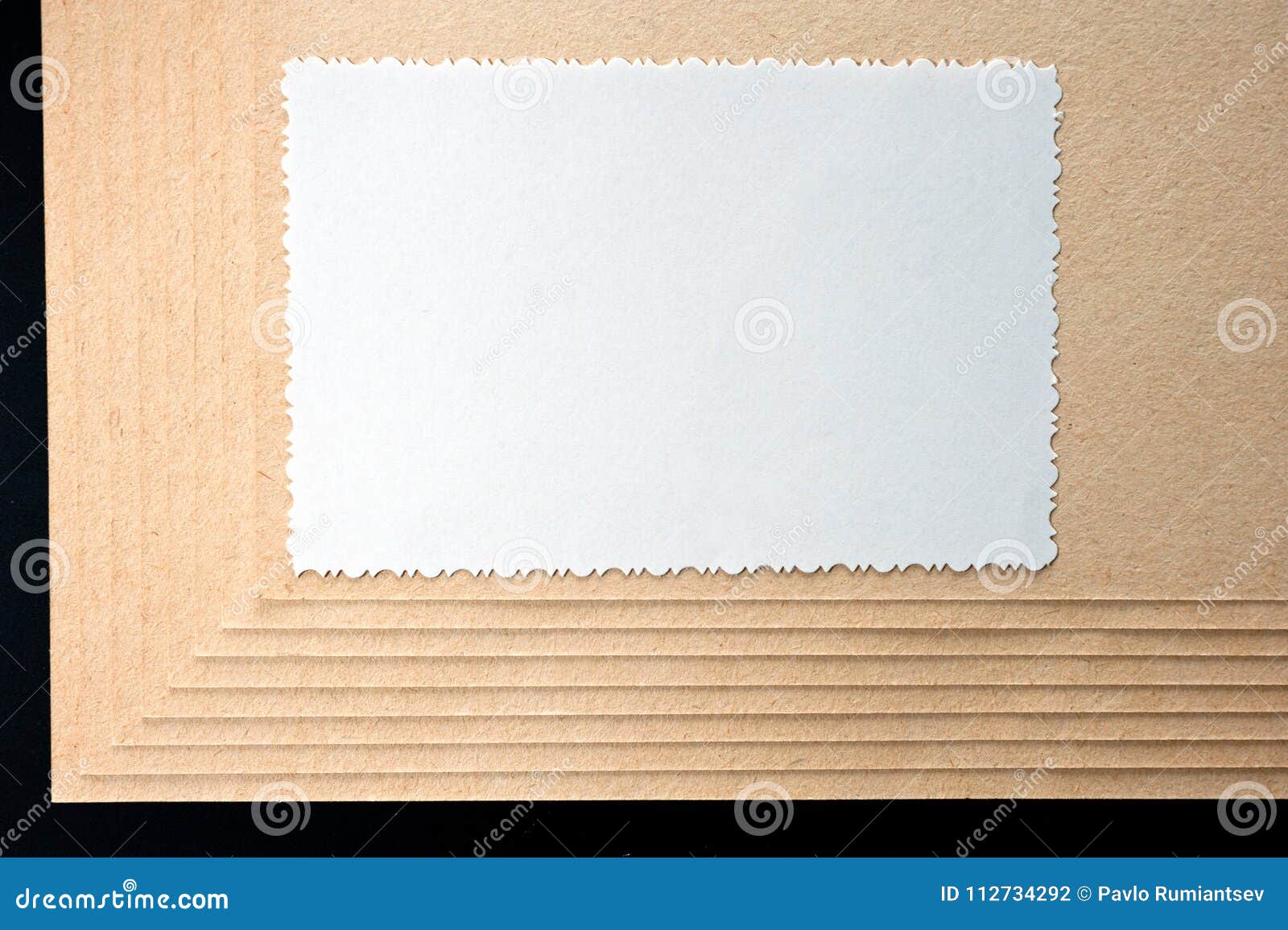 Sheet of Paper and Rough, Textured Cardboard Stock Photo - Image of ...