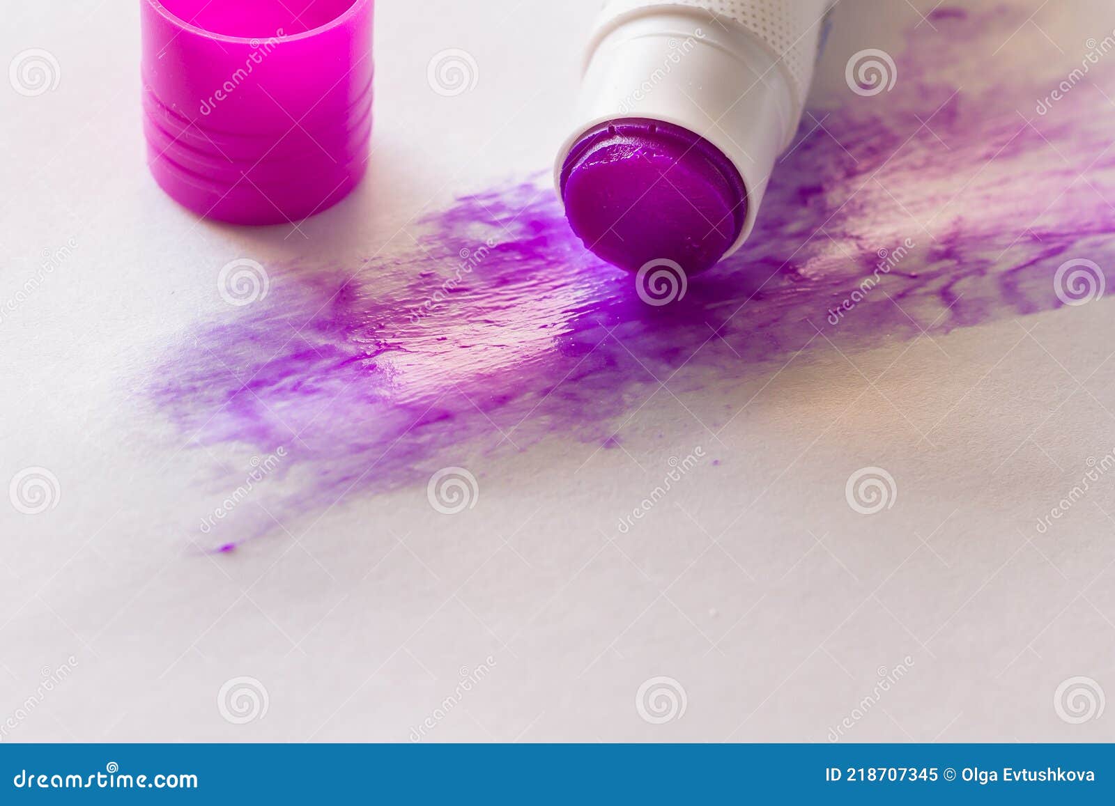 A Sheet of Paper is Smeared with Glue for Gluing Paper. Stock Image ...