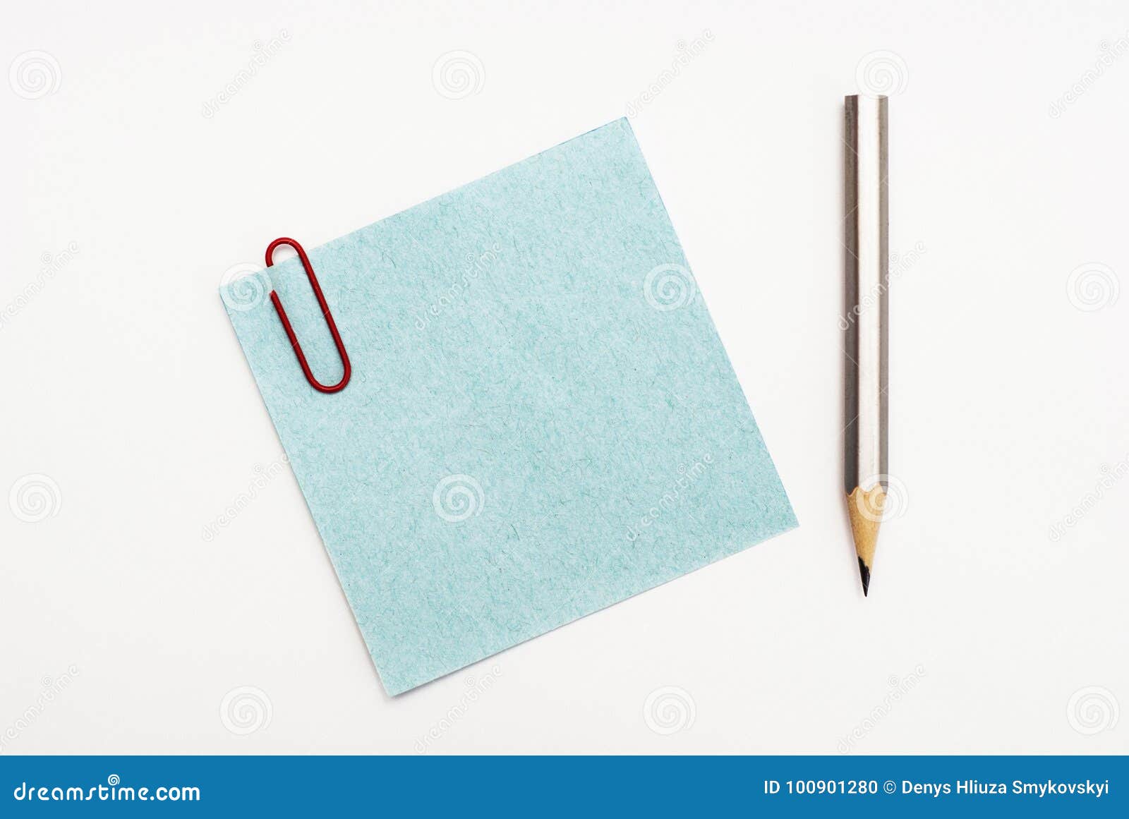 Sheet and a Pencil for Notes Stock Photo - Image of document, paper ...
