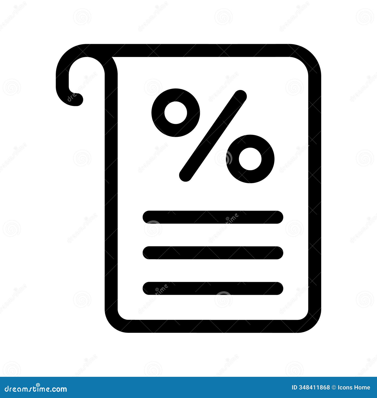A Sheet with a Percentage Symbol, for Rates or Analytics Stock Vector ...