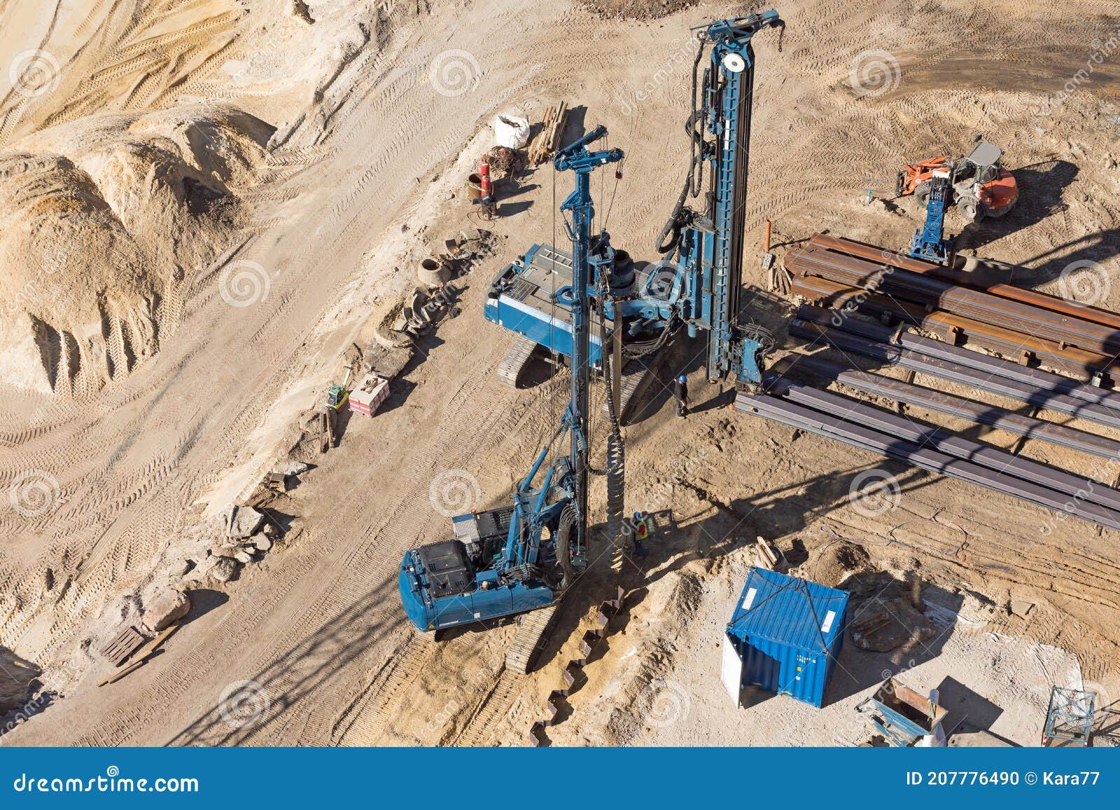 Sheet_piling stock photo. Image of hole, excavation - 207776490