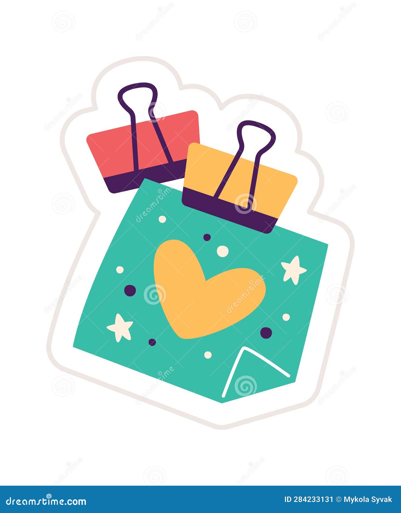 Sheet with Pins Sticker stock vector. Illustration of board - 284233131