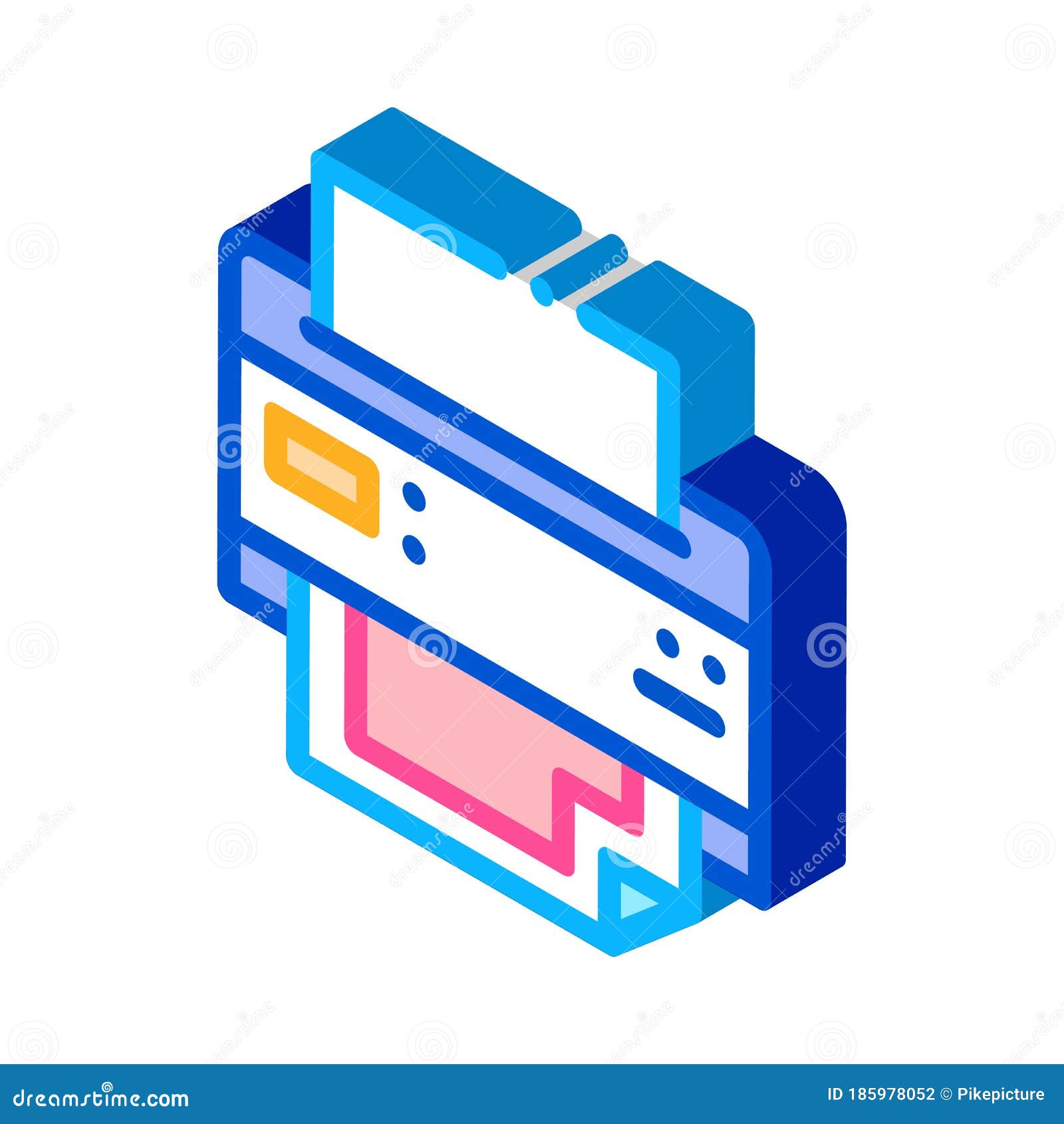 Sheet Printed by Printer Icon Vector Illustration Stock Vector ...