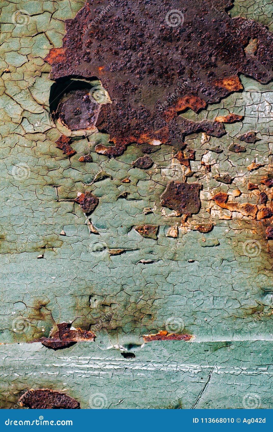 Sheet of Rusty Metal with Cracked and Flaky Paint, a Metal Surface with ...