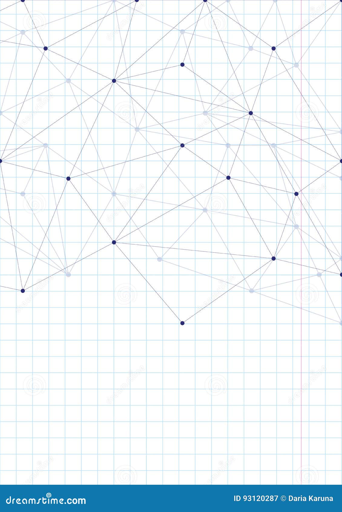A Sheet of School Notebooks with Abstract Geometrieskim Pattern of Dots ...