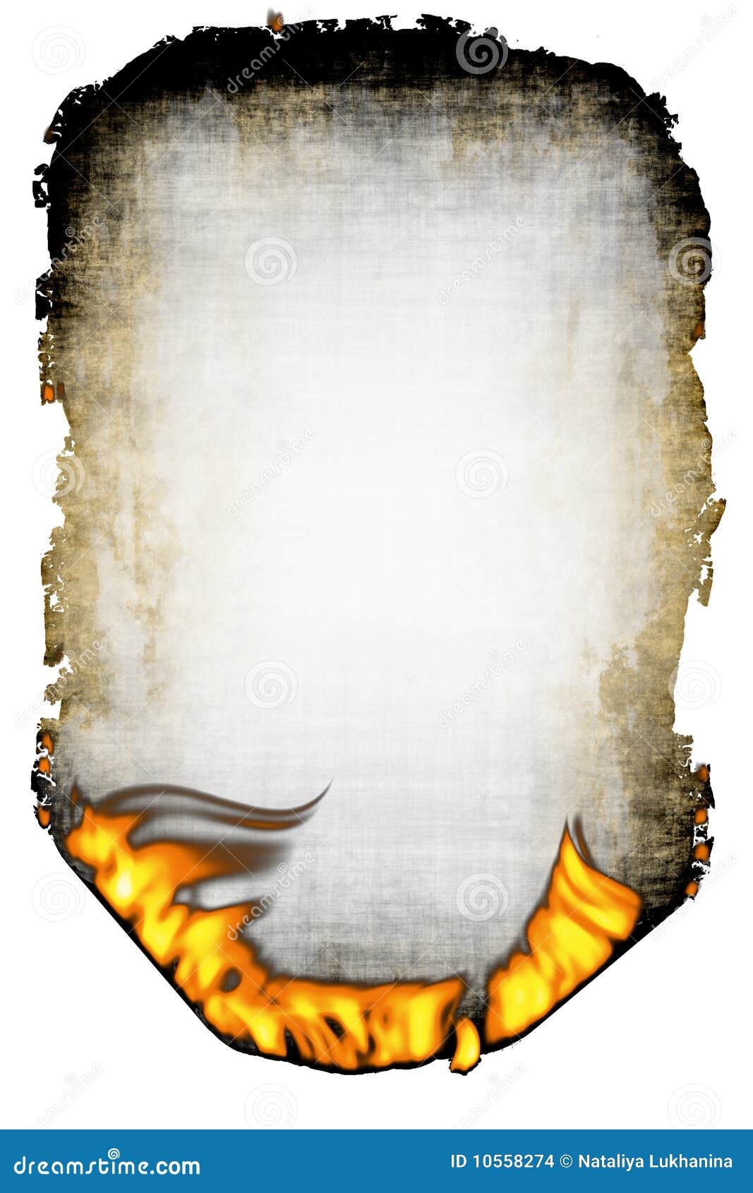 Sheet of the Scorched Paper and Fire Stock Illustration - Illustration ...