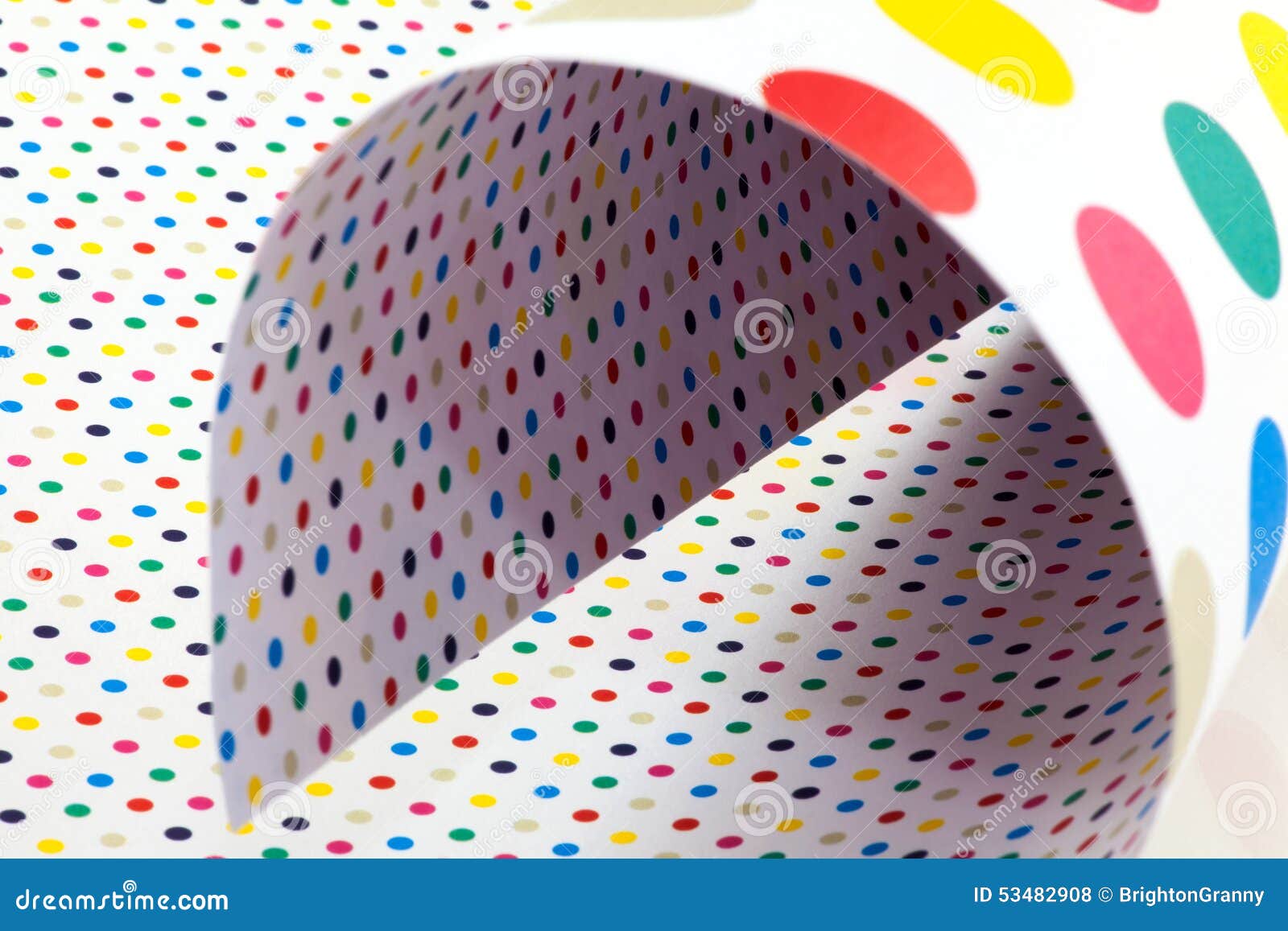 Sheet of Spotted Wrapping Paper Stock Photo - Image of dimensional ...